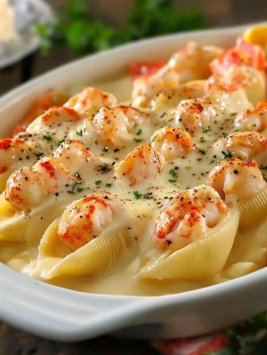 Garlic Butter Lobster-Filled Jumbo Pasta Shells – Feel Tasty